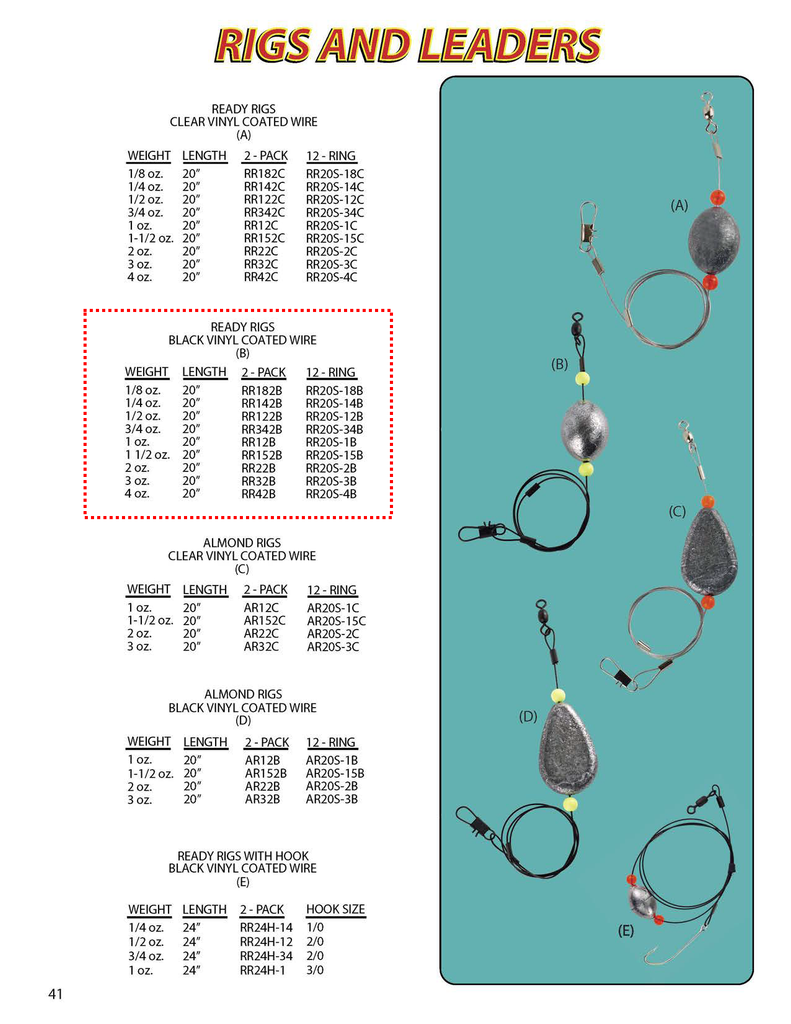 H&H Ready Rigs Black Wire– H&H Lure Company